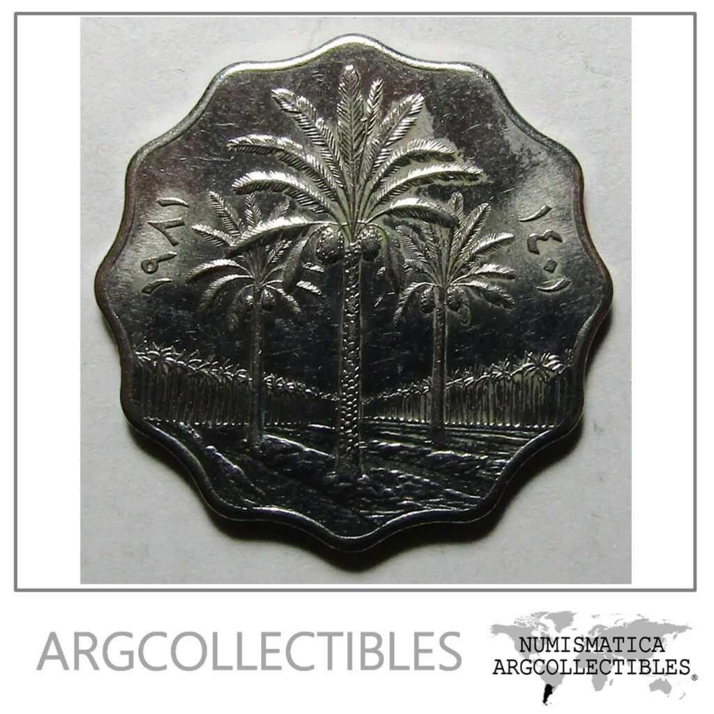Irak Moneda 10 Fils Año 1981 Material Acero Km #126a Condicion Unc ...