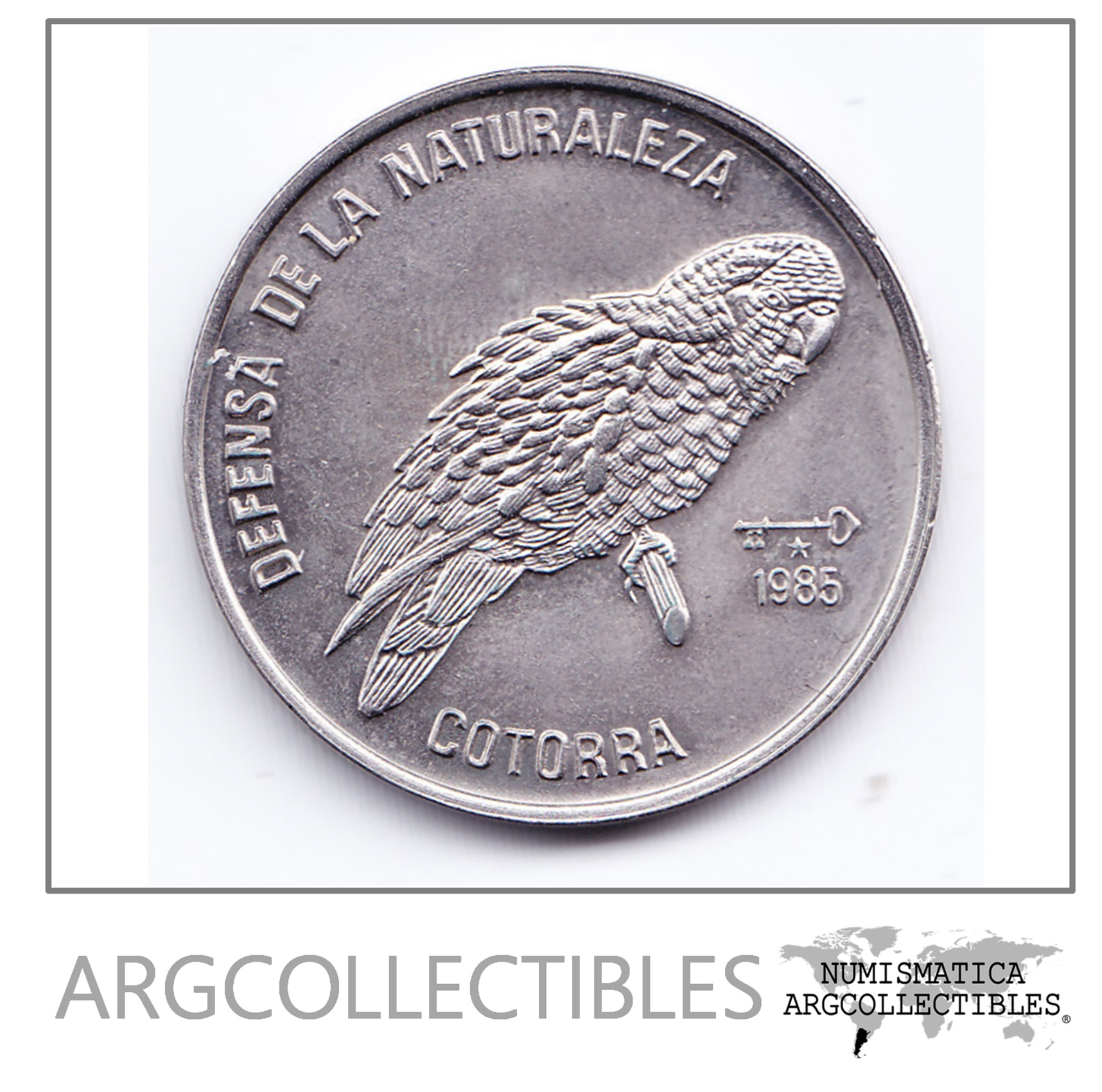 Cuba Moneda 1 Peso Niquel 1985 Naturaleza Cotorra Km-183 Unc ...