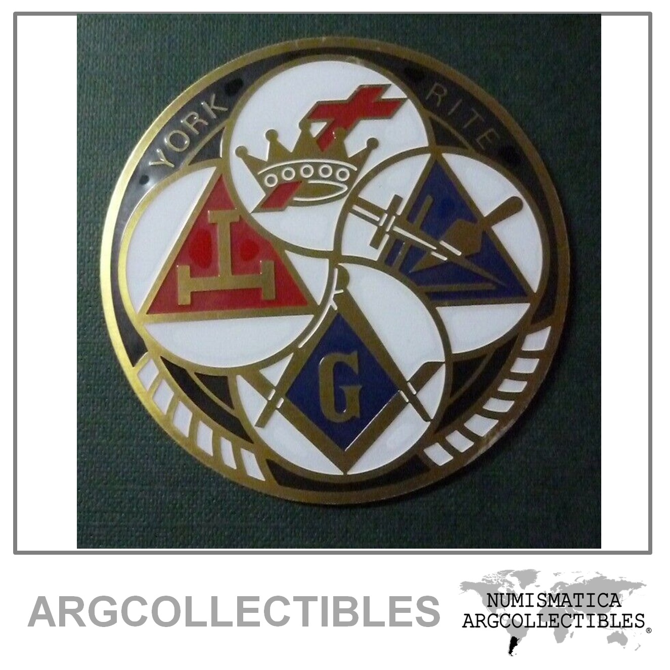 Medalla Masonica York Rite A.L. & A.M. – Argcollectibles