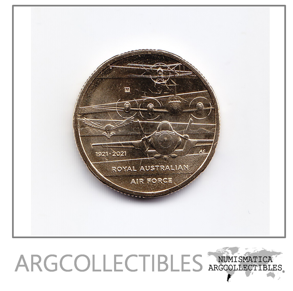 Australia Moneda 1 Dolar Laton 2021 100 Aniversario Fuerza Aerea Unc ...