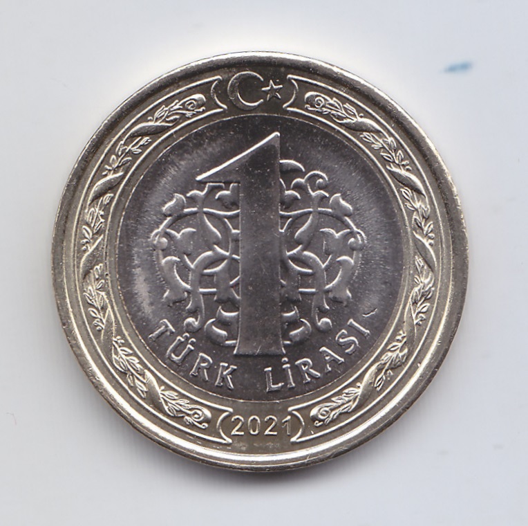 Turquia Moneda 1 Lira Bimetalica 2021 Aniversario 100 Gaziantep Unc ...