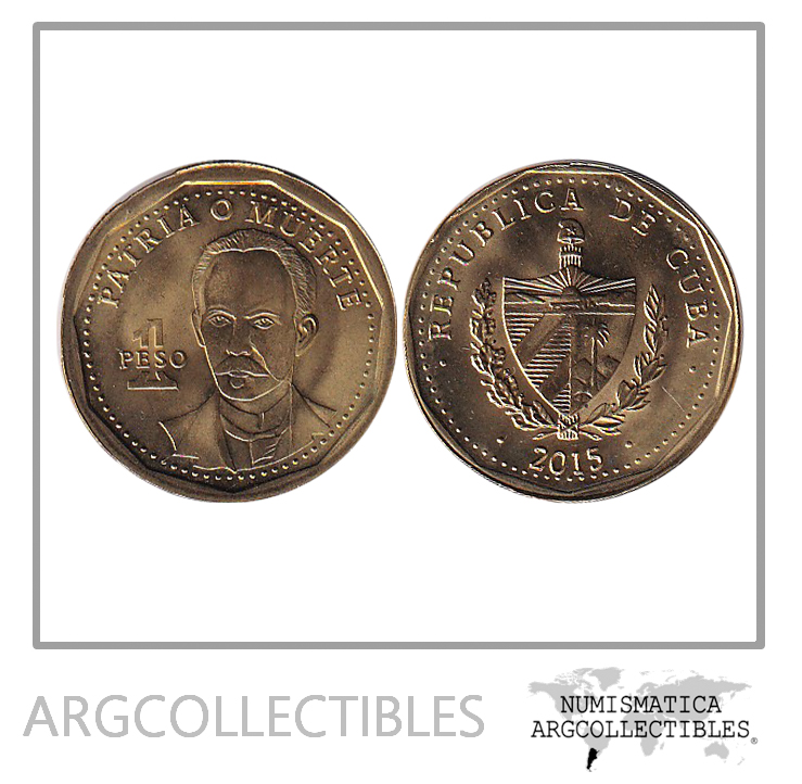 Cuba Moneda 1 Peso 2015 Laton Jose Marti KM-347 UNC – Argcollectibles