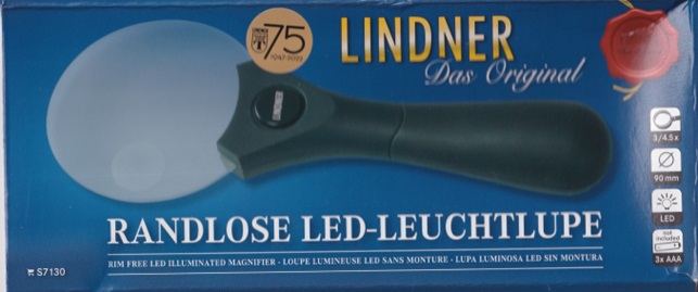 Lupa Led 3/4.5X Illuminated Magnifier Negra 90 mm Lindner con Luz ...