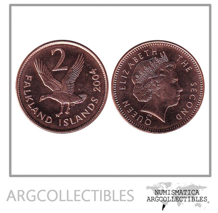 Malvinas Moneda 2 Pence 2004 Cobre KM-131 UNC – Argcollectibles