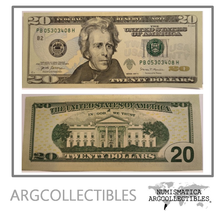 Estados Unidos USA Billete 20 Dolares 2017 P-546 UNC – Argcollectibles