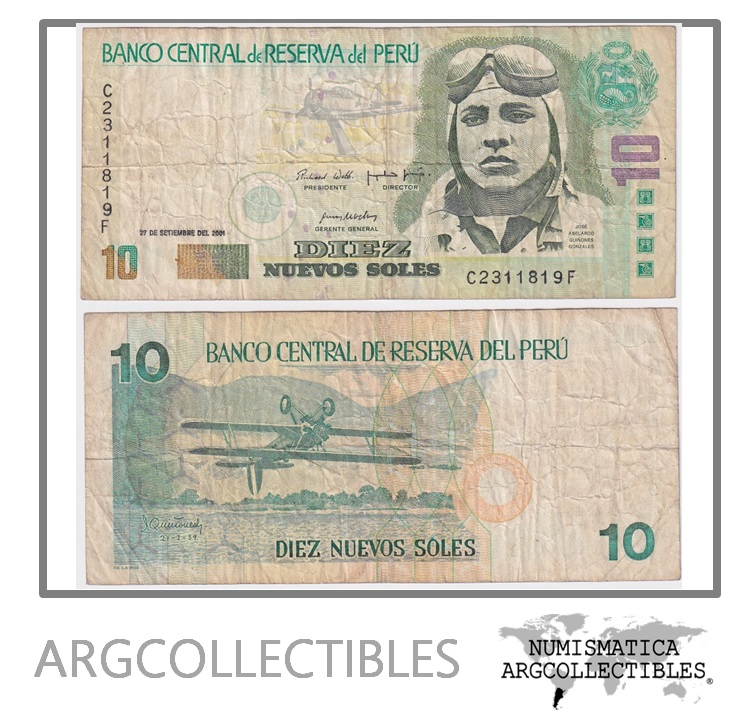 Peru Billete 10 Soles 2001 P-175 F+ – Argcollectibles