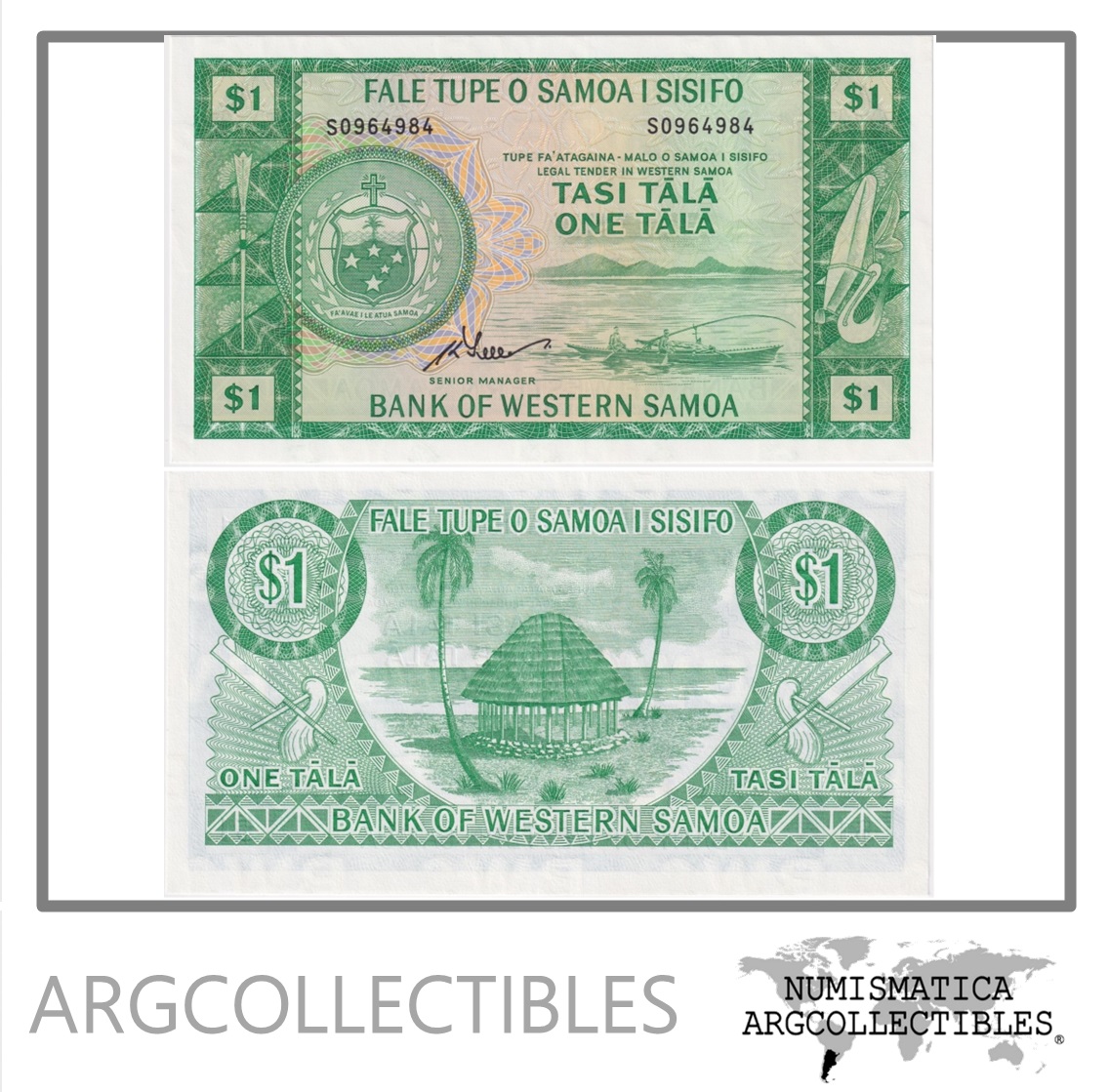 Samoa Billete 1 Tala 1967(2020) P-16cs UNC – Argcollectibles