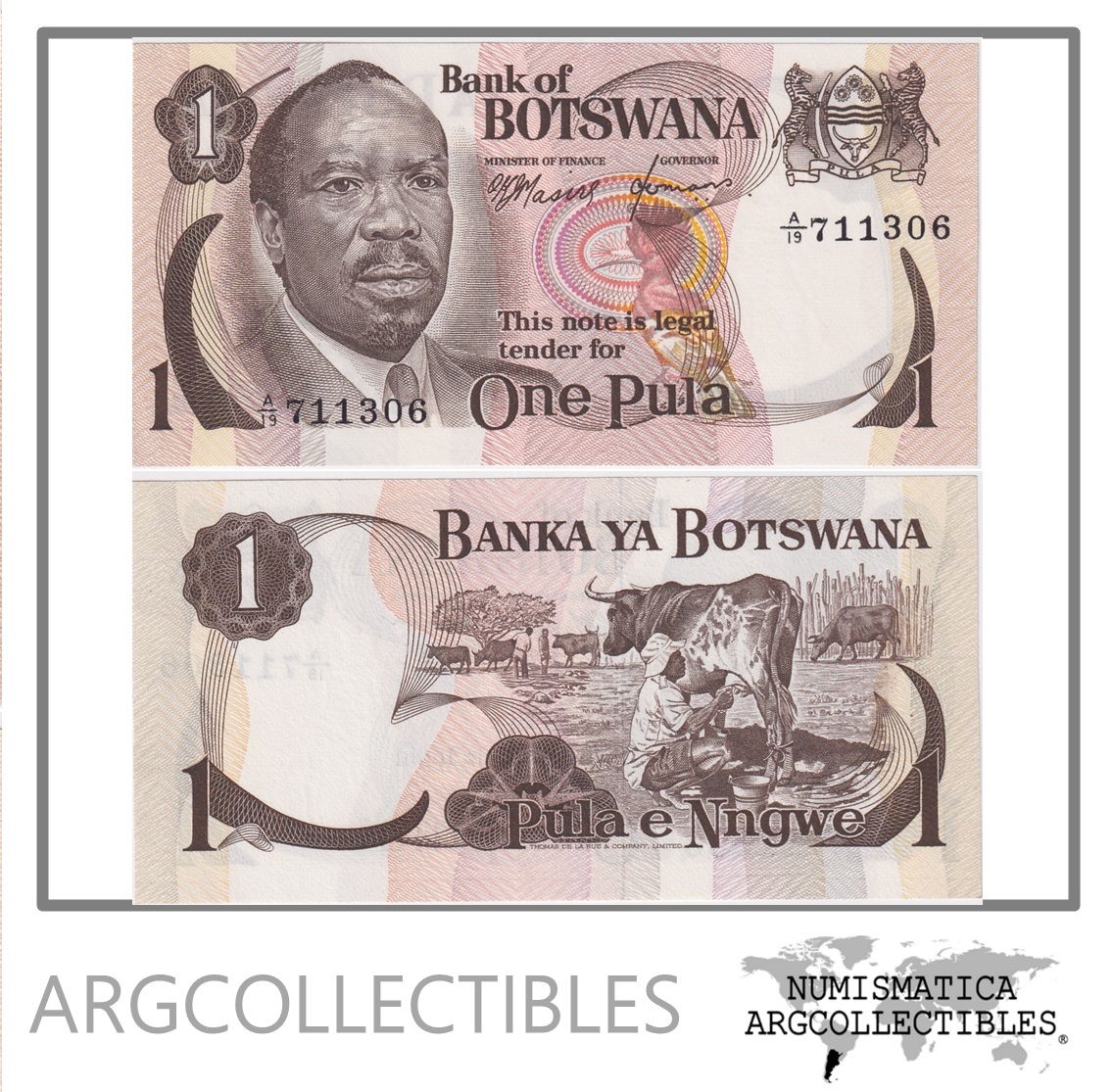 Botswana Billete 1 Pula 1976 P-1 UNC – Argcollectibles