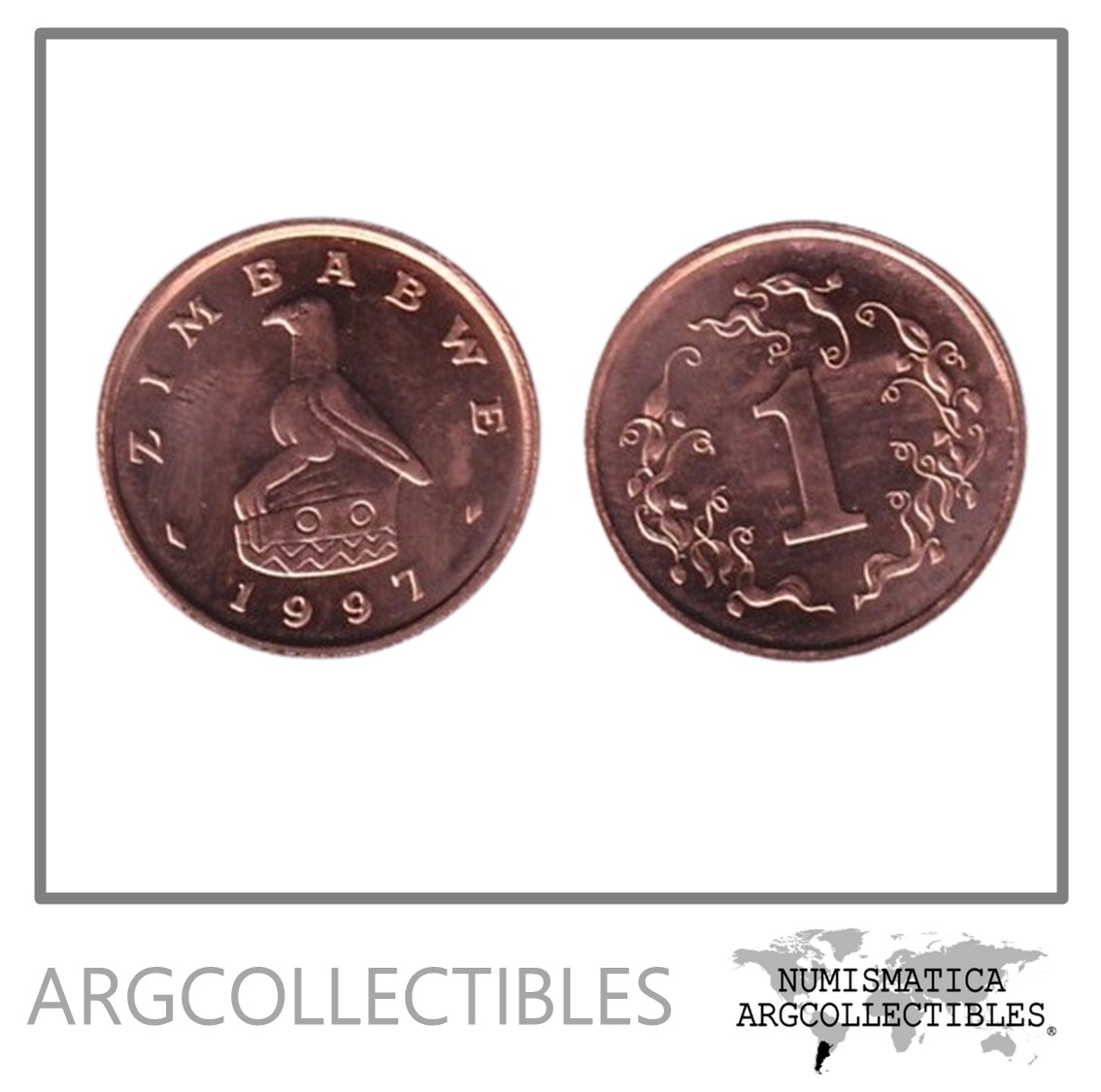Zimbabwe Moneda 1 Centavo 1997 Bronce KM-1a UNC – Argcollectibles