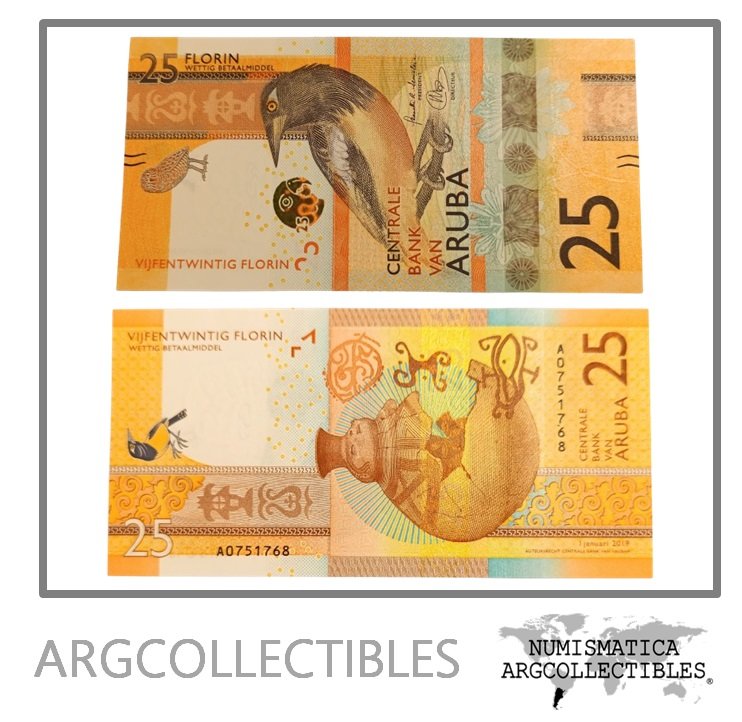 Aruba Billete 25 Florines 2019 P-22 UNC – Argcollectibles