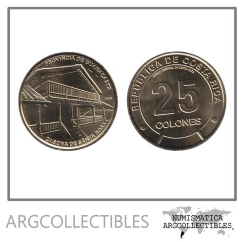 Costa Rica Moneda 25 Colones 2023 Laton Provincia de Guanacaste UNC ...